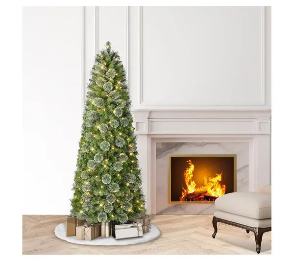 PULEO INTERNATIONAL Pre-lit Collapsible Pop-up Ristmas Tree - One-color