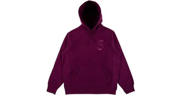 Supreme Tonal S Logo Hoodie - Plum