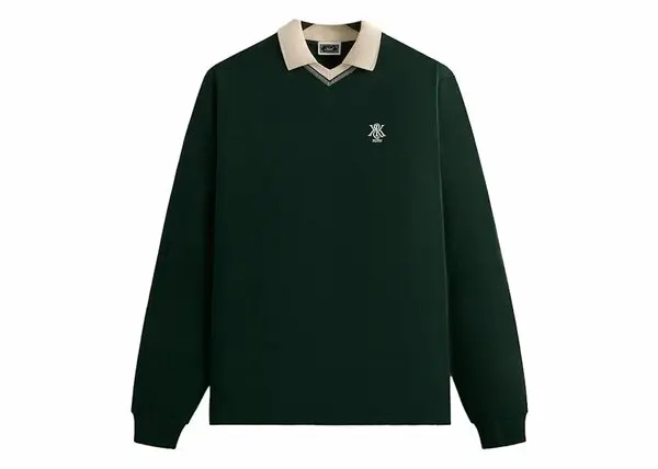 Kith Pique Long Sleeve Tap In Polo Shirt - Stadium