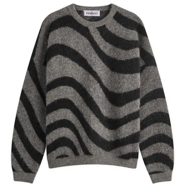 Fiorucci Candy Stripe Mohair Sweater - Black Stripes