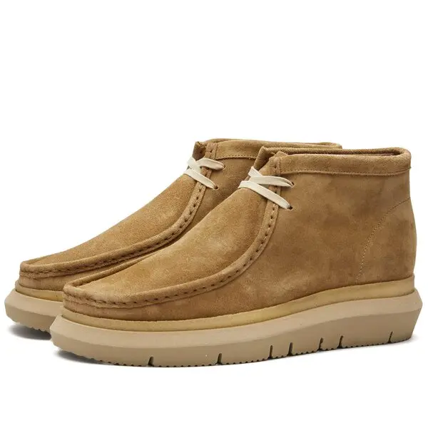 Sacai X Clarks Originals Hybrid Wallabee In Beige - 45% Off