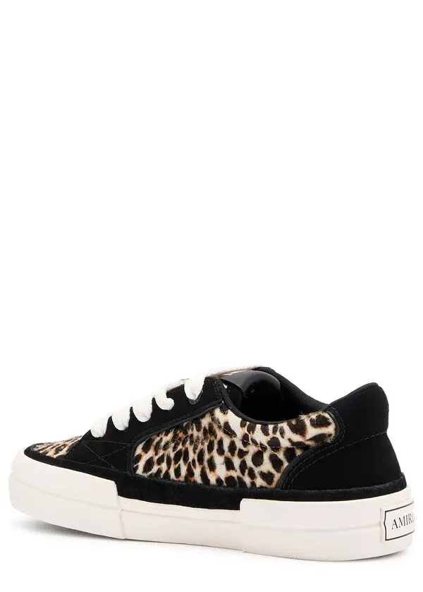 Amiri Sunset Leopard-print Panelled Nubuck Sneakers