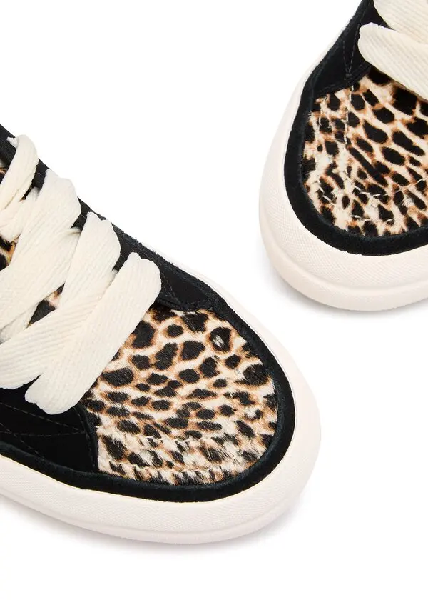 Amiri Sunset Leopard-print Panelled Nubuck Sneakers