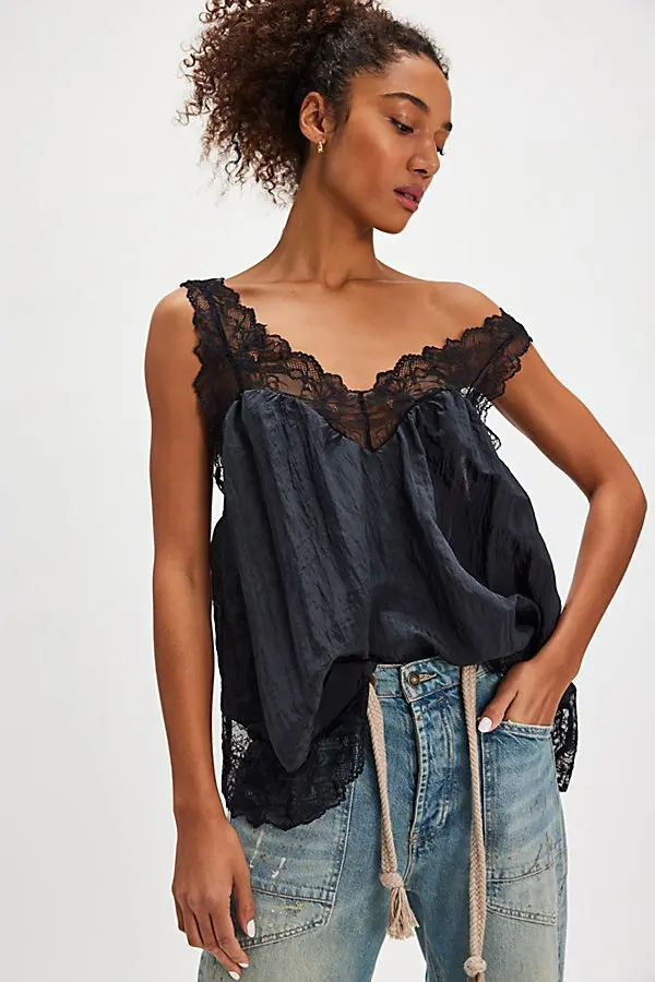 Free People Lacey Essential Tunic - Black