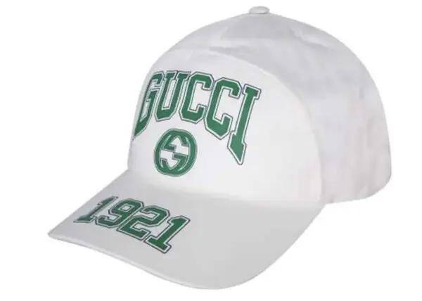 Gucci 1921 Logo Baseball Cap - White/green