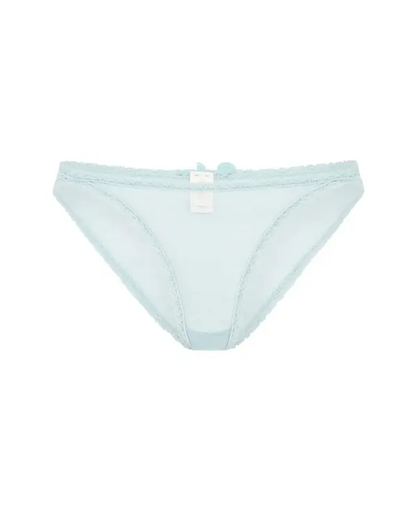 PEACHAUS Ume Recycled-lace Mid-rise Underwear - Fjordland Green