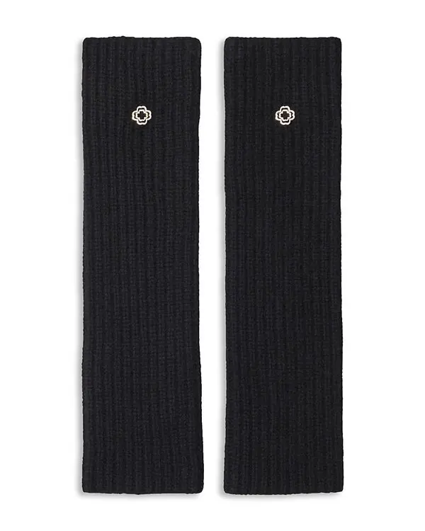 Maje Wool And Cashmere Fingerless Gloves - Black