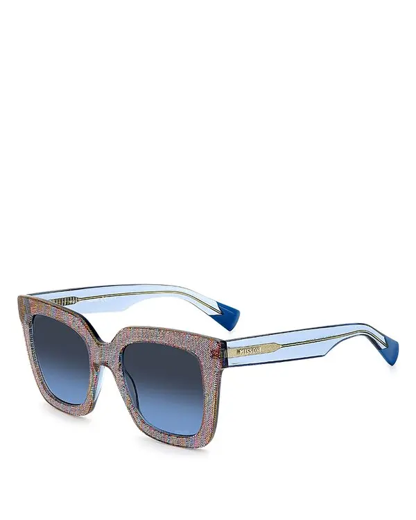 Missoni 52mm Prescription Compatible Square Sunglasses - Multi/blue Gradient