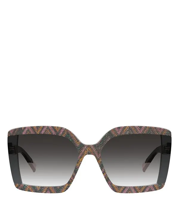 Missoni Fabric Oversized Square Sunglasses - Multi/Gray  display picture 1