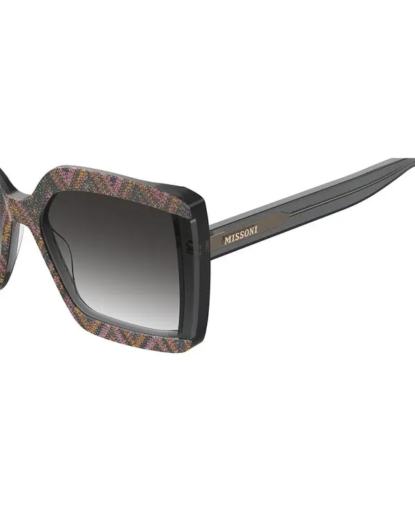 ?MISSONI? Oversize Gradient Square Sunglasses Missoni Gradient Square Sunglasses - Black | Editorialist main image 4