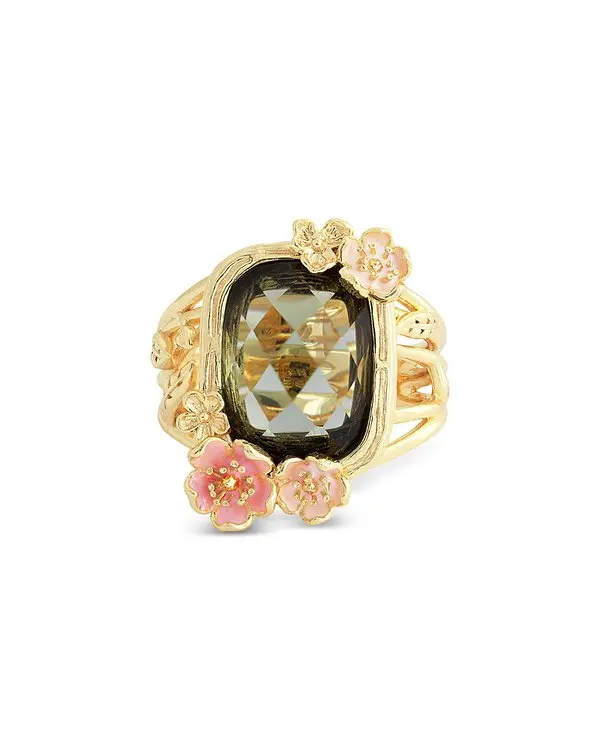 ANABEL ARAM Wildflower Stone Ring - Green/gold