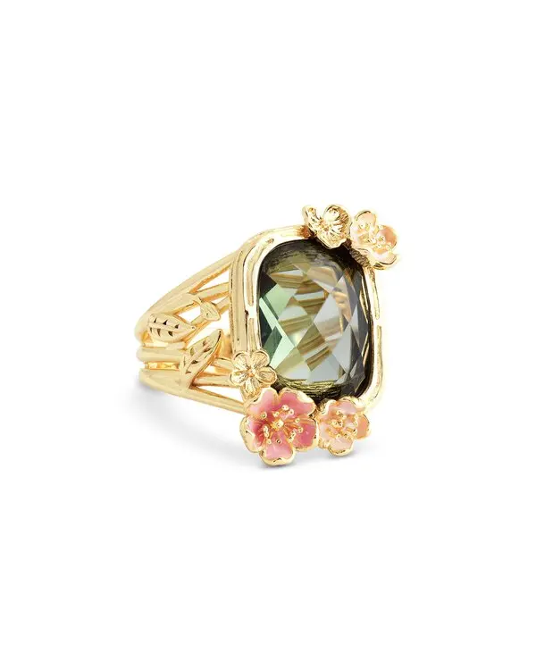 ANABEL ARAM Wildflower Stone Ring - Green/gold