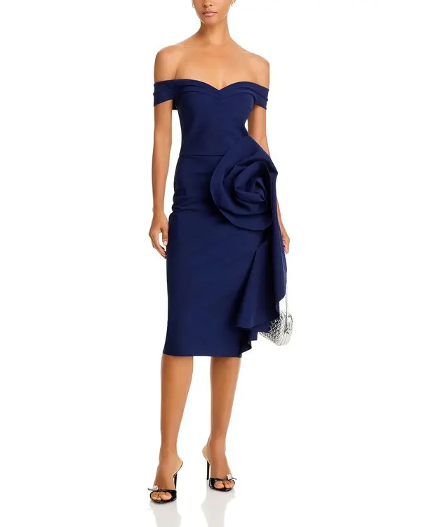 Chiara Boni La Petite Robe Off-the-shoulder Cocktail Dress