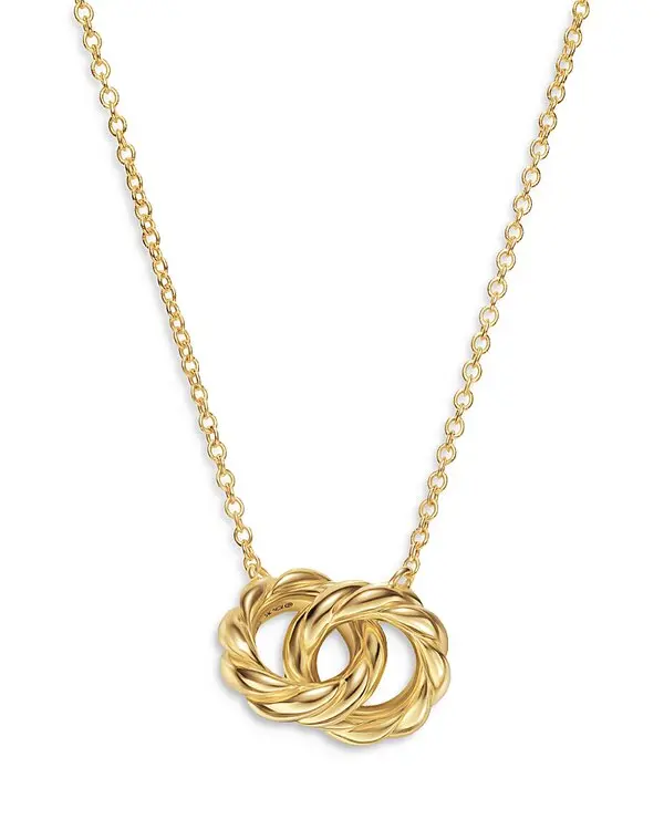 David Yurman 18k Yellow Sculpted Cable Chain Necklace 9mm - Gold