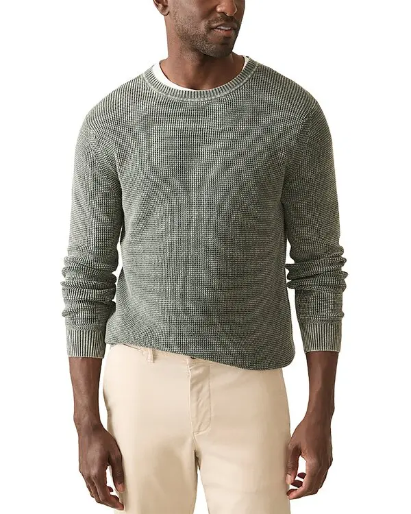 Faherty Brand Sunwashed Crewneck Sweater - Mountain Olive