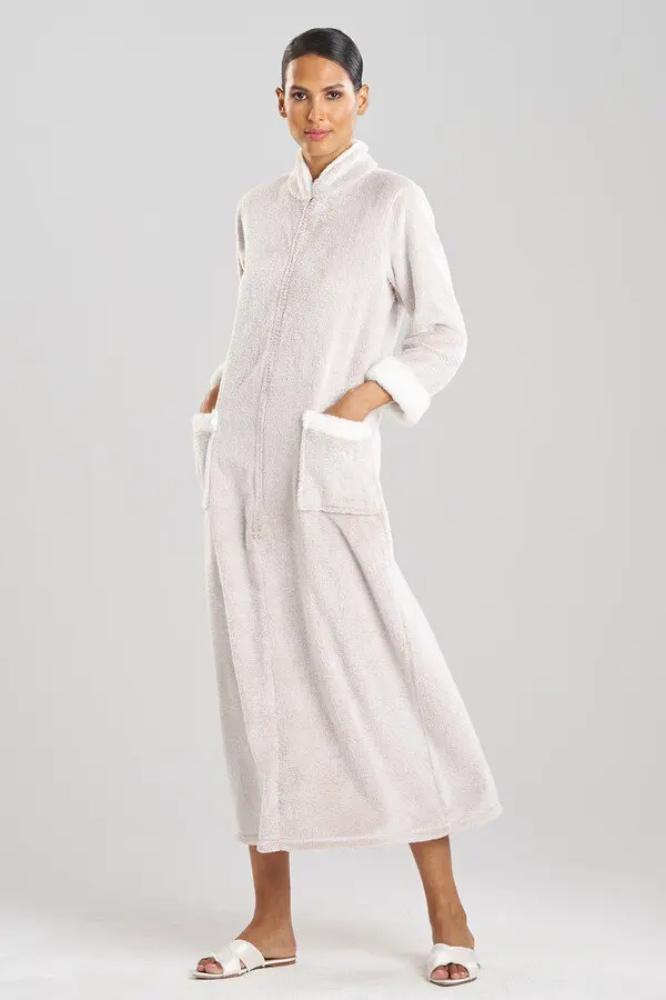 Natori Frosted Faux Fur Lounger - Neutral