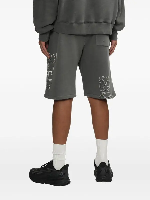 Off-White Cotton Jersey Shorts