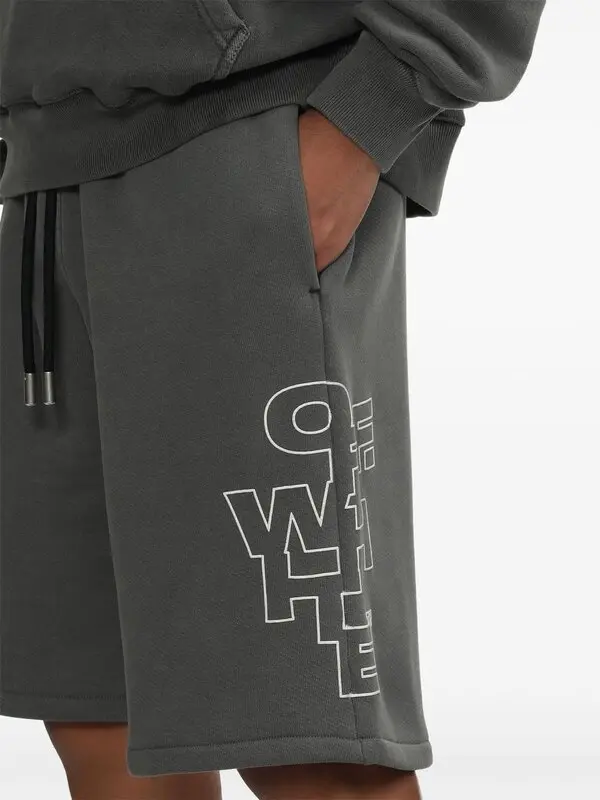 Off-White Cotton Jersey Shorts