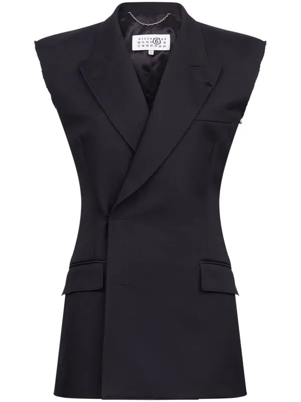 MAISON MARGIELA Raw-cut Edge Waistcoat - Black