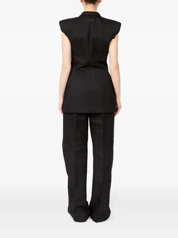 MAISON MARGIELA Raw-cut Edge Waistcoat - Black