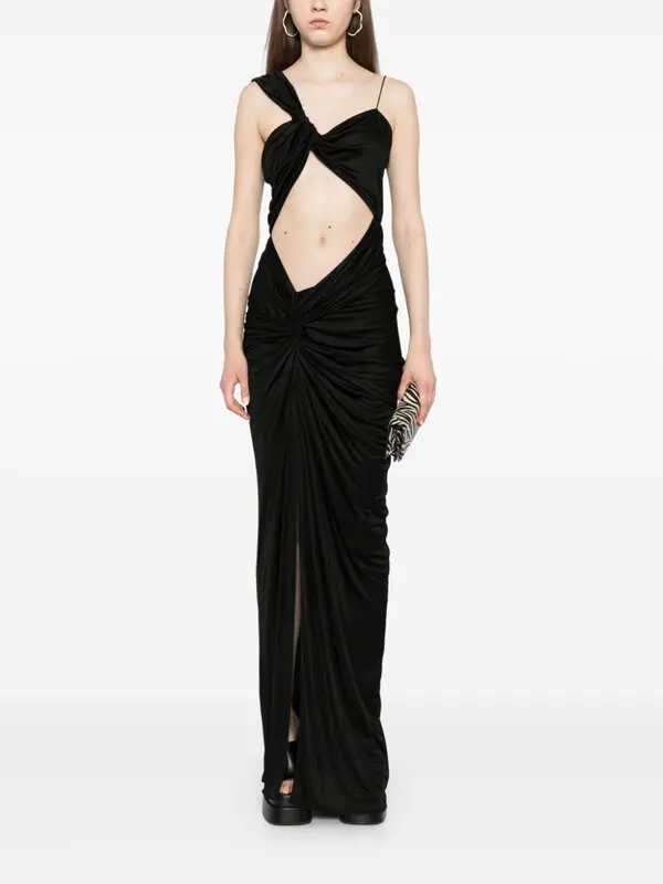 Costarellos Glossy Jersey Gown