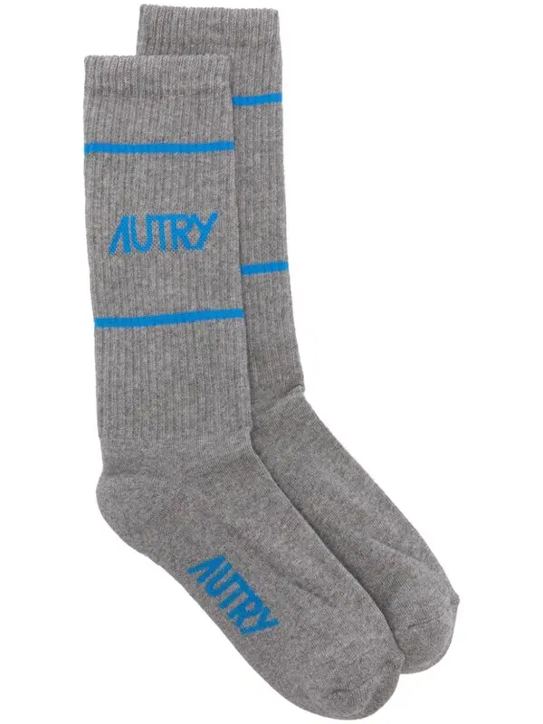 AUTRY Logo Intarsia Socks - Grey