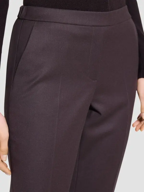 Theory Treeca Wool Crop Trousers - Cacao