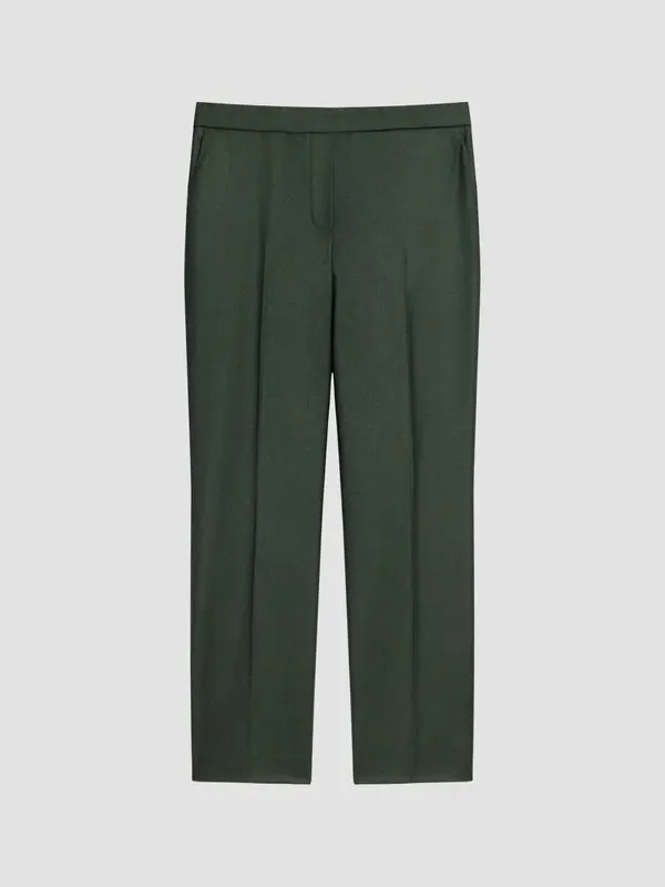 Theory Treeca Wool Crop Trousers - Ivy