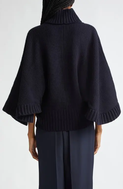 Chloé Batwing Sleeve Wool & Cashmere Turtleneck Sweater