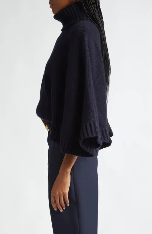 Chloé Batwing Sleeve Wool & Cashmere Turtleneck Sweater