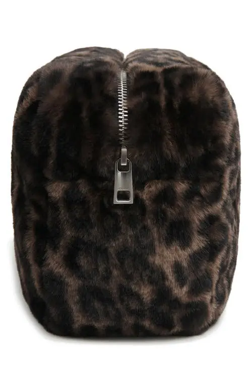 Apparis Jumbo Noor Print Pouch - Dark Leopard