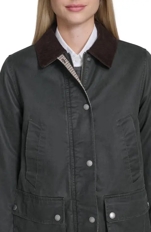 Cole Haan Coated Hunter Jacket - Army Green