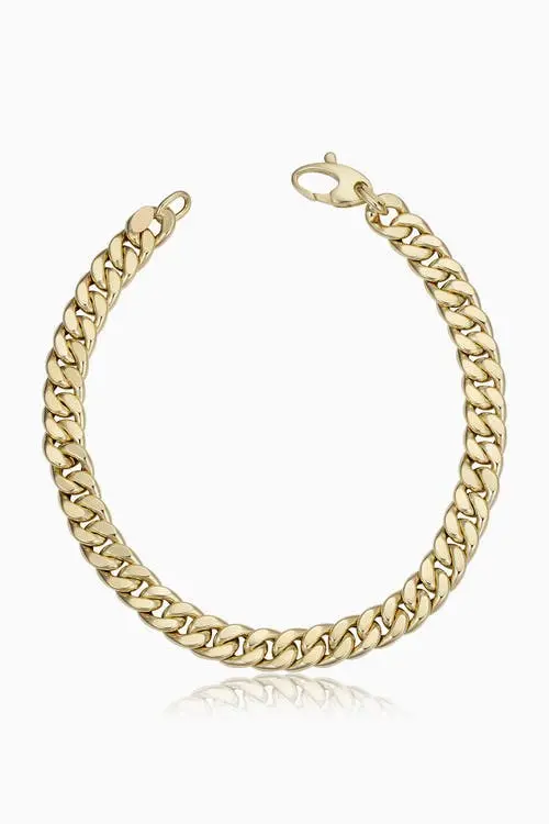 ORADINA 14k Estate Cuban Link Bracelet - Yellow Gold