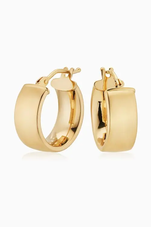 ORADINA 14k Large Hoop Earrings - Yellow Gold