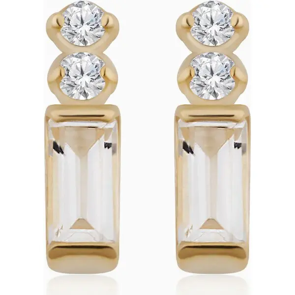 ORADINA 14k Demi Fresco Topaz Stud Earrings - Yellow Gold
