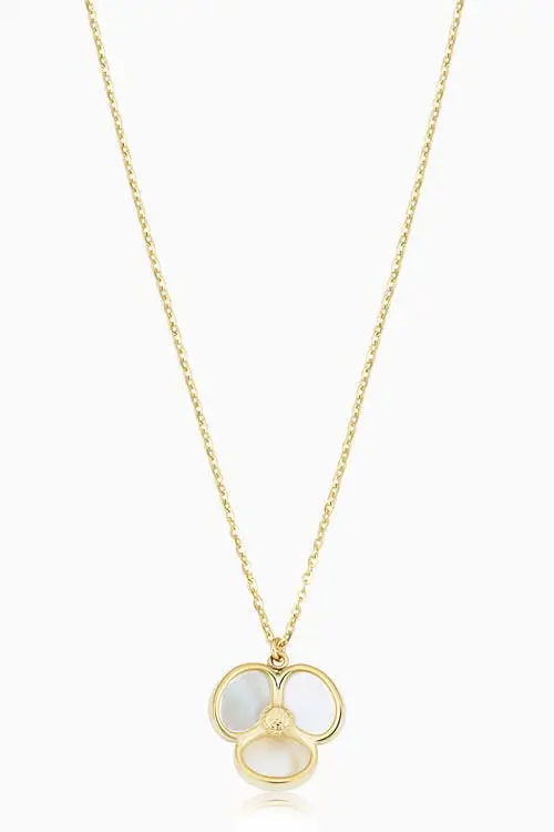 ORADINA 14k Petals Of Pearl Pendant Necklace - Yellow Gold
