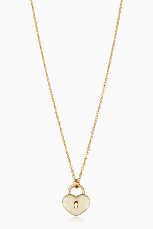 ORADINA 14k Unlock My Heart Pendant Necklace - Yellow Gold