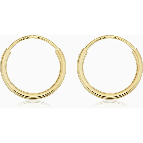 ORADINA 14k Petite Endless Hoop Earrings - Yellow Gold