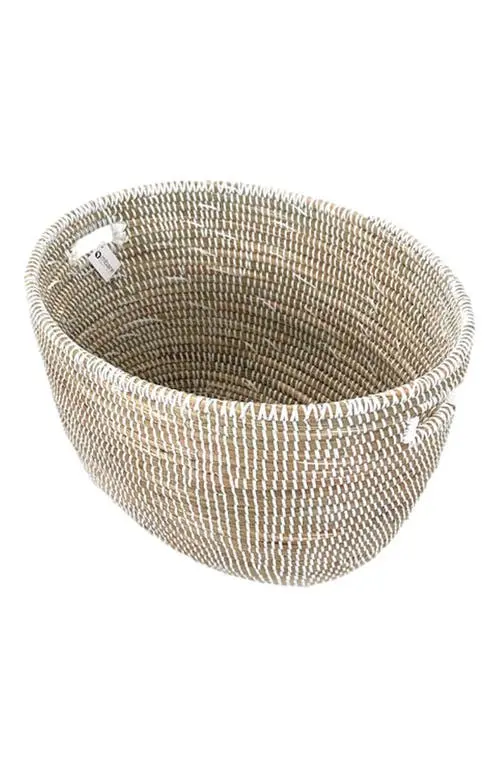 MBARE Oval Storage Basket Monochrome - White