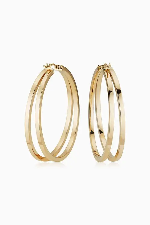 ORADINA 14k Hudson Hoop Earrings - Yellow Gold