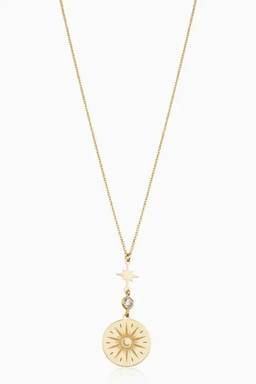 ORADINA 14k Summer Solstice Pendant Necklace - Yellow Gold