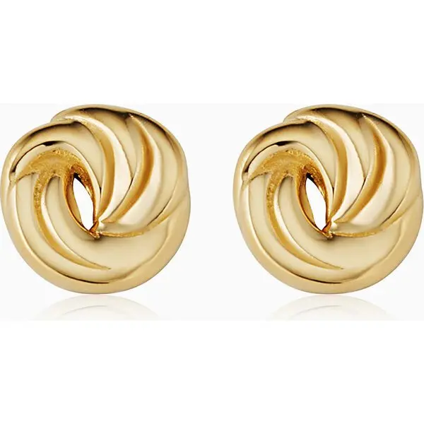 ORADINA 14k Infinite Love Stud Earrings - Yellow Gold