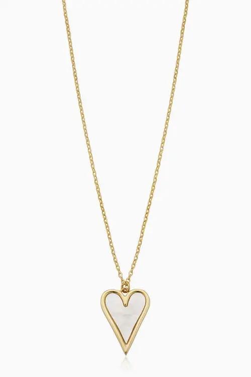 ORADINA 14k Heart Pendant Necklace - Yellow Gold