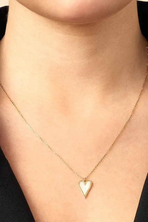ORADINA 14k Heart Pendant Necklace