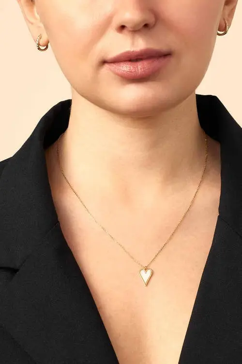 ORADINA 14k Heart Pendant Necklace