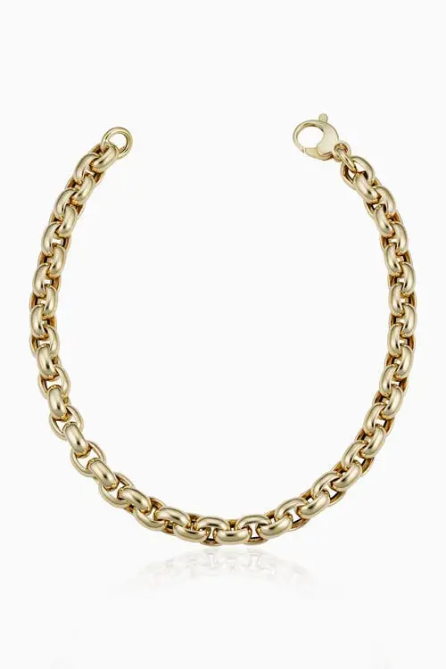 ORADINA 14k Penthouse Link Bracelet - Yellow Gold