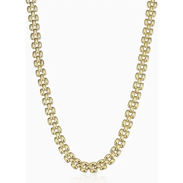 ORADINA 10k Panther Link Necklace - Yellow Gold