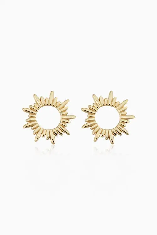 ORADINA 14k Sunrise Studs - Yellow Gold