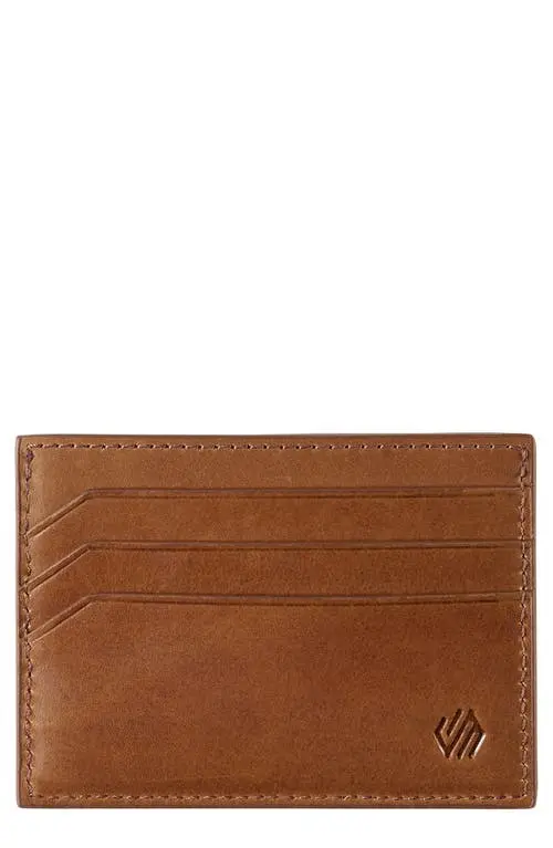 Johnston & Murphy Rhodes Weekend Leather Card Case - Tan Full Grain