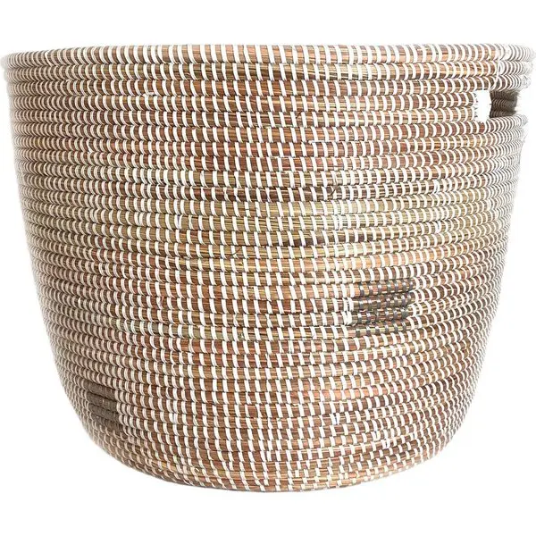 MBARE Flat Lid Storage Basket Squares Low Storage - White